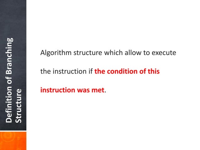 Algorithm and Programming (Branching Structure) | PPT
