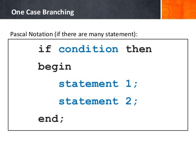 Algorithm And Programming Branching Structure