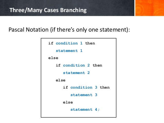 Algorithm And Programming Branching Structure