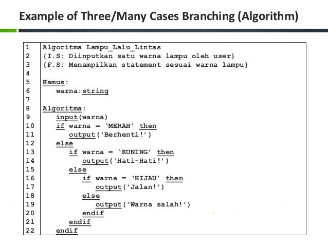 Algorithm And Programming Branching Structure