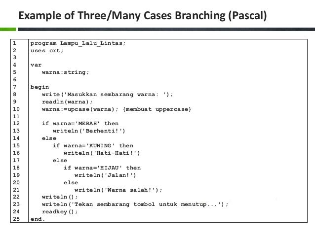 Algorithm And Programming Branching Structure