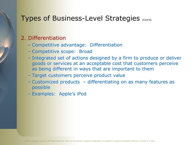 Chapter 4 business level strategy | PPT Chapter 4 business level strategy | PPT