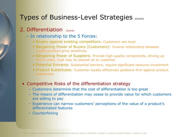 Chapter 4 business level strategy | PPT Chapter 4 business level strategy | PPT