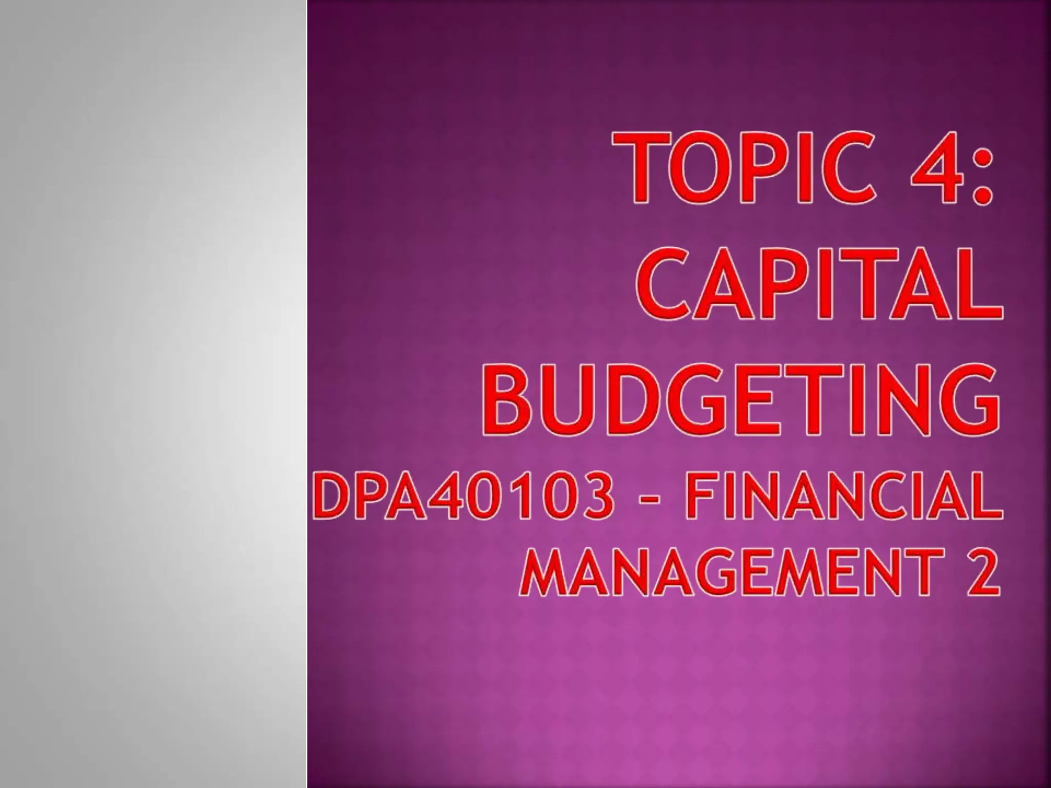 chapter 4 - capital budgeting.ppt