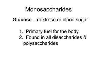 Carbohydrate Metabolism: An introduction to sugars, starches and fiber ...