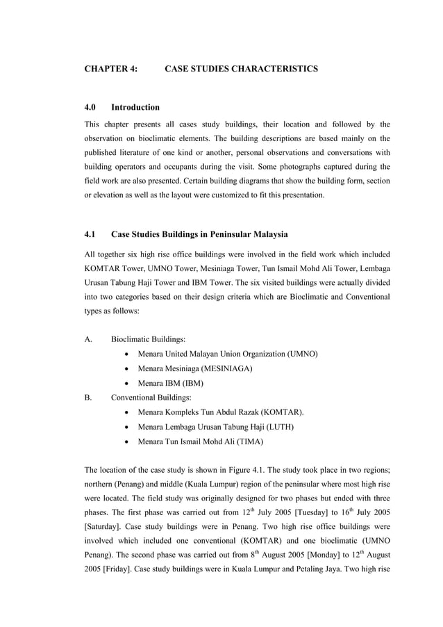 Chapter 4 case studies characteristics | PDF | Houses | Real Estate
