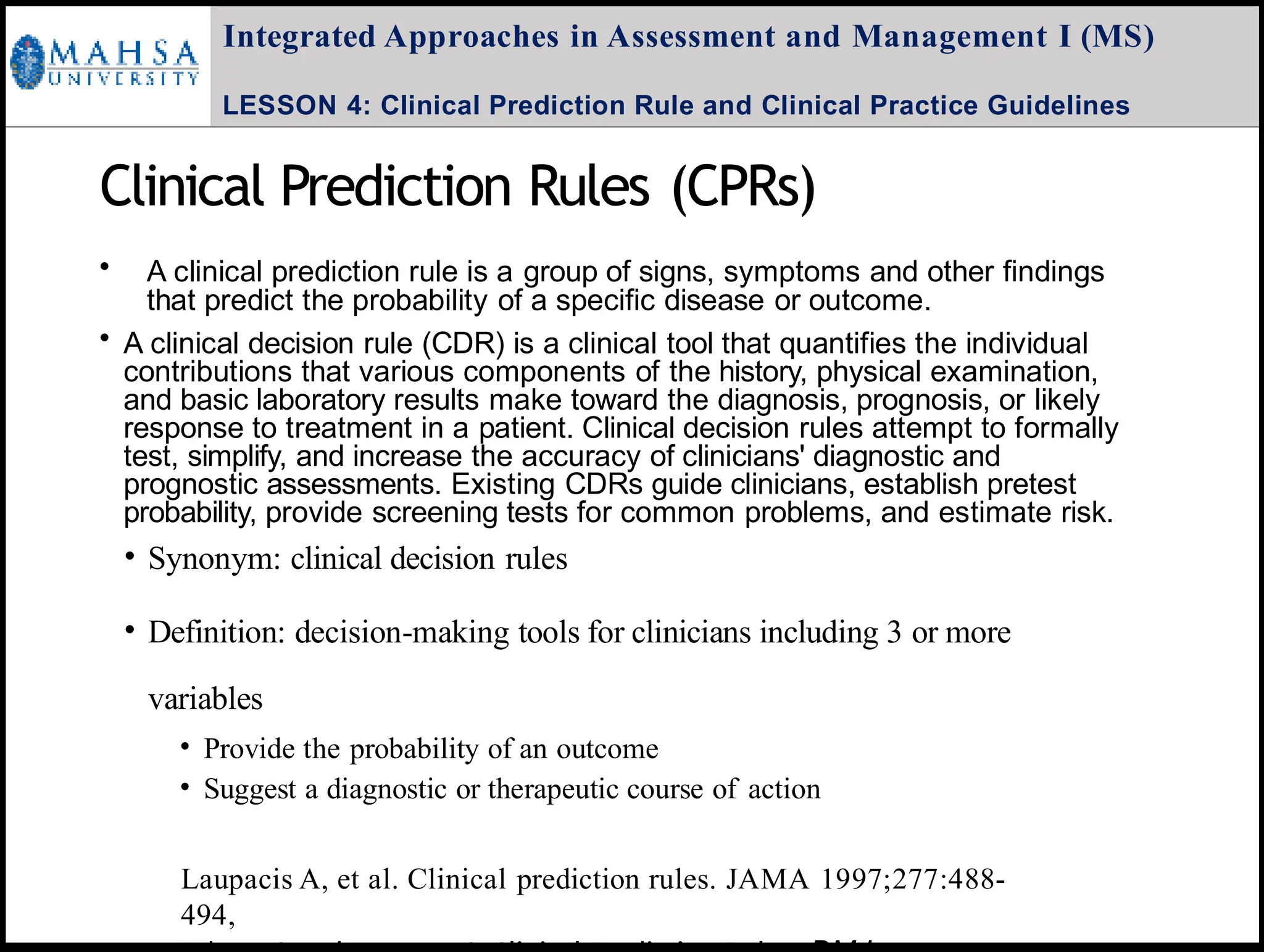 Chapter 4 - Clinical Prediction Rule and Clinical Practice Guidelines-converted.pptx