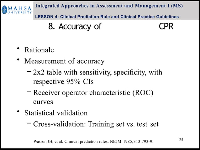 Chapter 4 - Clinical Prediction Rule and Clinical Practice Guidelines ...