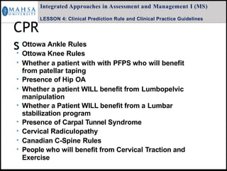 Chapter 4 - Clinical Prediction Rule and Clinical Practice Guidelines-converted.pptx