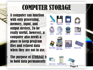COMPUTER STORAGE | PPT