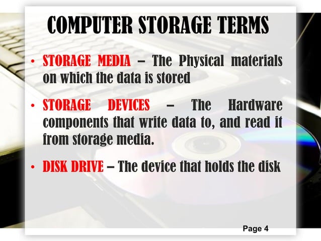 COMPUTER STORAGE | PPT