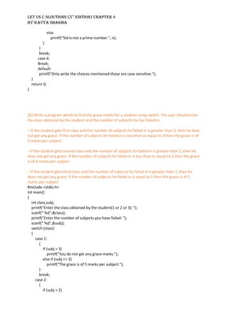 LET US C (5th EDITION) CHAPTER 4 ANSWERS | PDF