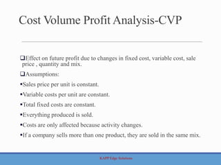 Cost Volume Profit Analysis | PPTX