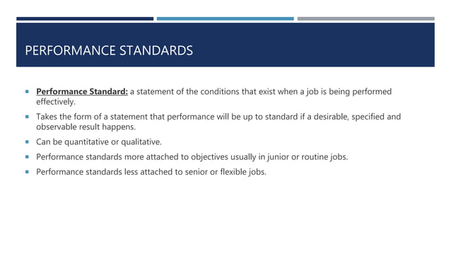 Performance Management Defining Objectives And Performance Standards Pptx