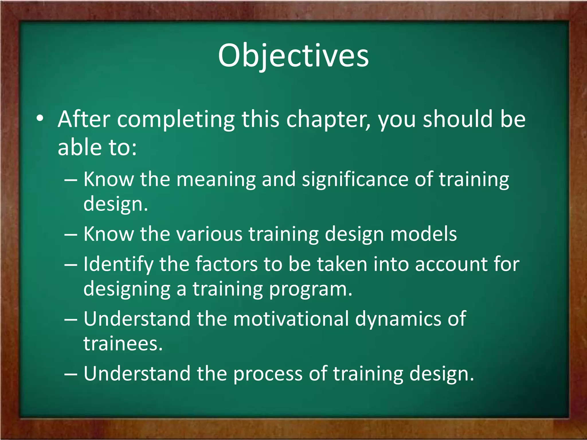 Designing Training Programs | PPTX