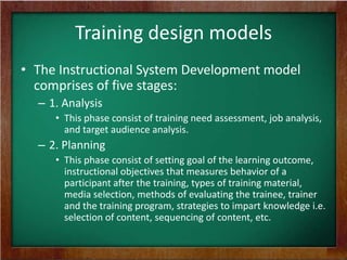 Designing Training Programs | PPTX