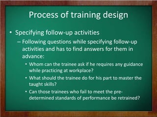 Designing Training Programs | PPTX