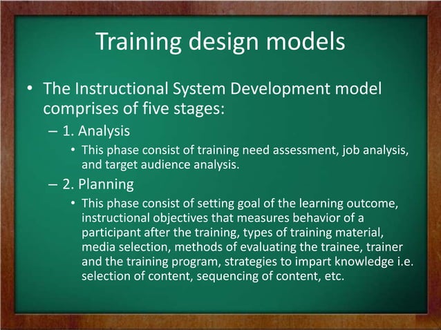 Designing Training Programs | PPT