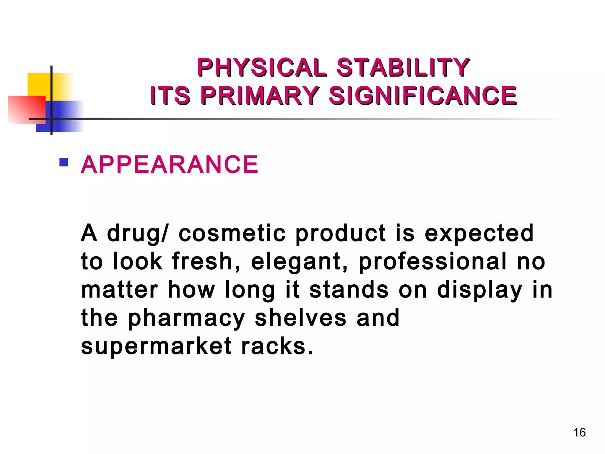 Chapter 4 drug cosmetic stability | PPT
