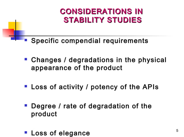 Chapter 4 drug cosmetic stability | PPT