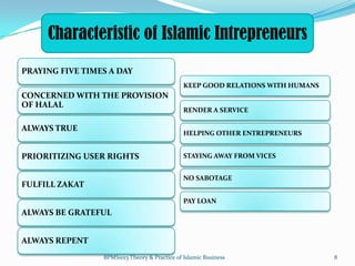 Chapter 4 : Entrepreneurship and Islamic Business | PPTX