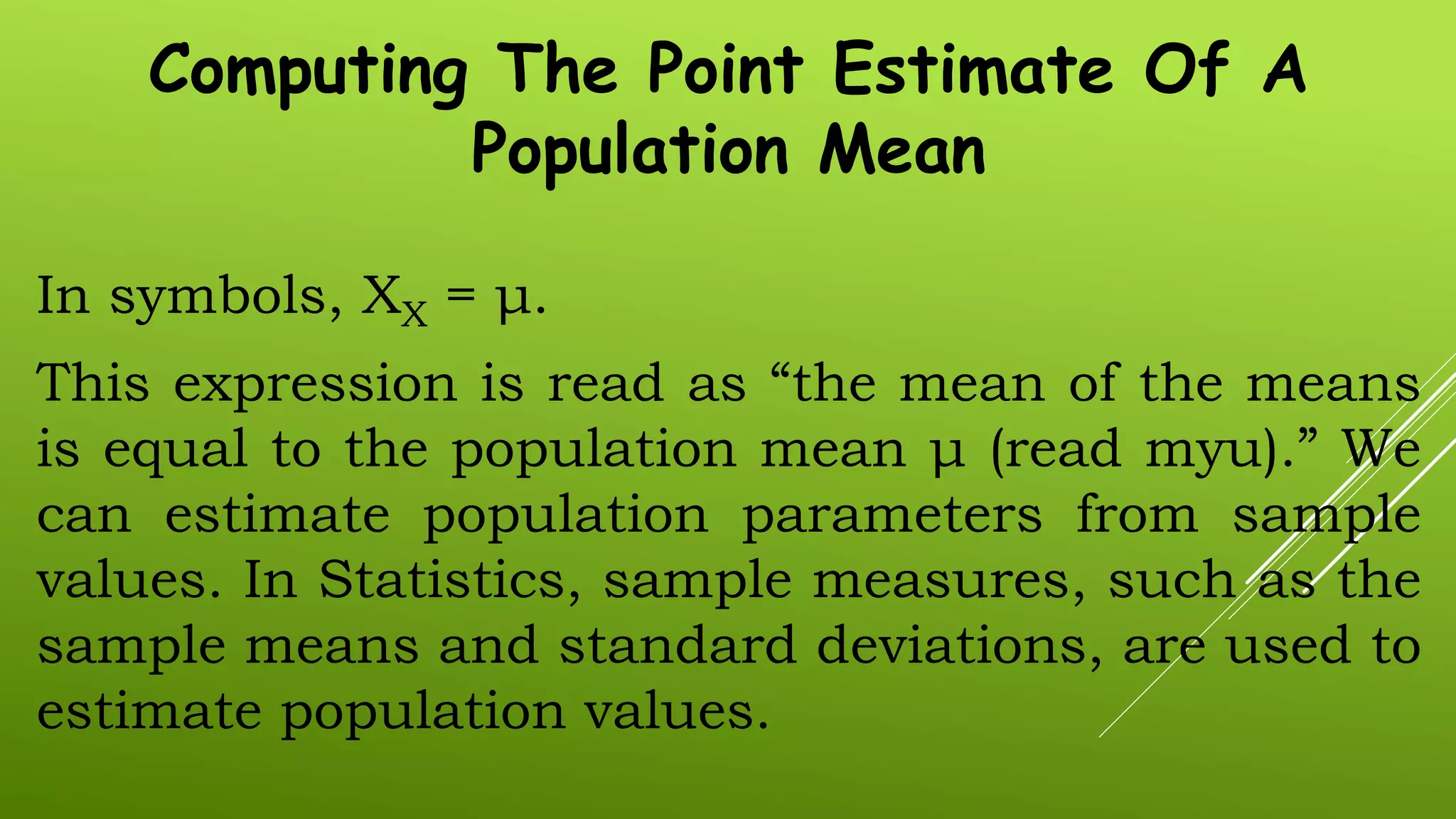 Chapter 4 estimation of parameters | PPTX
