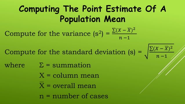 Chapter 4 Estimation Of Parameters Pptx Science