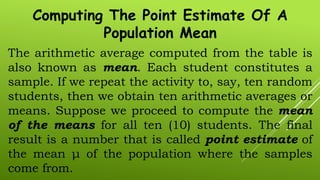 Chapter 4 estimation of parameters | PPTX