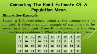 Chapter 4 estimation of parameters | PPTX