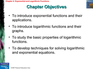 Chapter 4 - Exponential and Logarithmic Functions | PPT