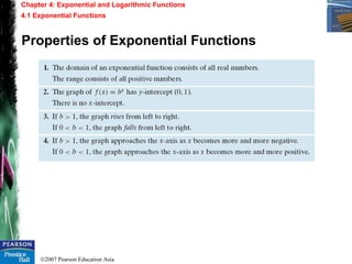 Chapter 4 - Exponential and Logarithmic Functions | PPT