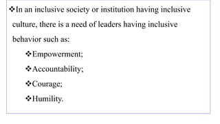 Chapter 4 - FINAL Promoting Inclusive Culture.ppt