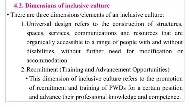Chapter 4 - FINAL Promoting Inclusive Culture.ppt | Education