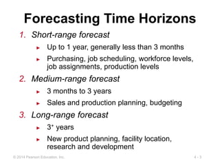 Chapter 4-Forecasting Operations management | PDF