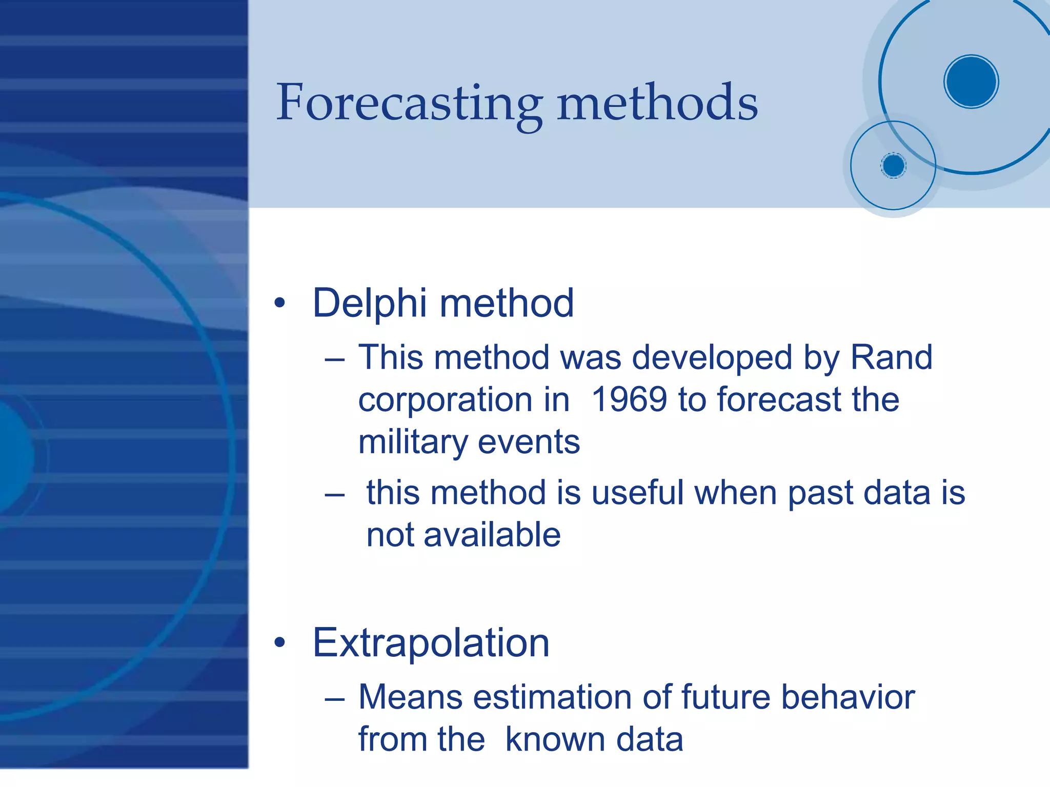 Forecasting in Management- Methods,features,advantages,importance and process | PPTX | Business ...