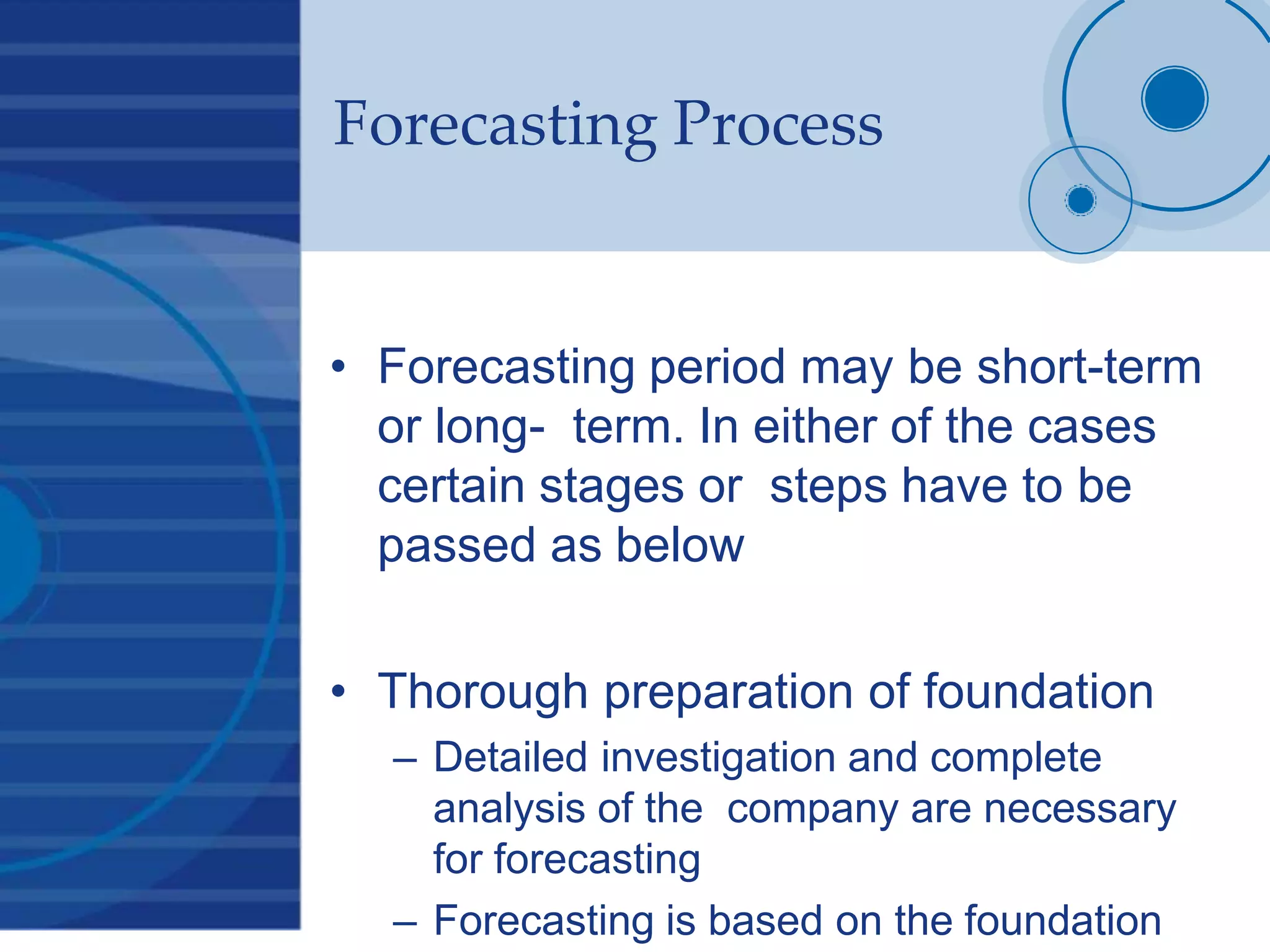 Forecasting in Management- Methods,features,advantages,importance and process | PPTX | Business ...