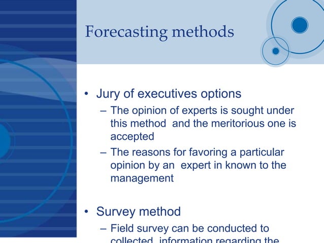 Forecasting in Management- Methods,features,advantages,importance and process | PPTX | Business ...