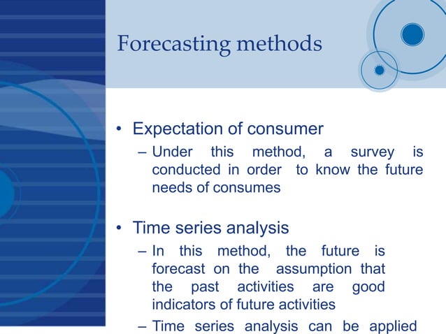 Forecasting in Management- Methods,features,advantages,importance and process | PPTX | Business ...
