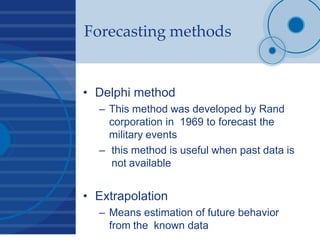 Forecasting in Management- Methods,features,advantages,importance and ...