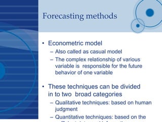 Forecasting in Management- Methods,features,advantages,importance and ...
