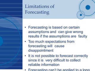 Forecasting in Management- Methods,features,advantages,importance and ...
