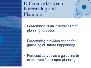 Forecasting in Management- Methods,features,advantages,importance and ...