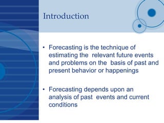 Forecasting in Management- Methods,features,advantages,importance and process | PPTX | Business ...