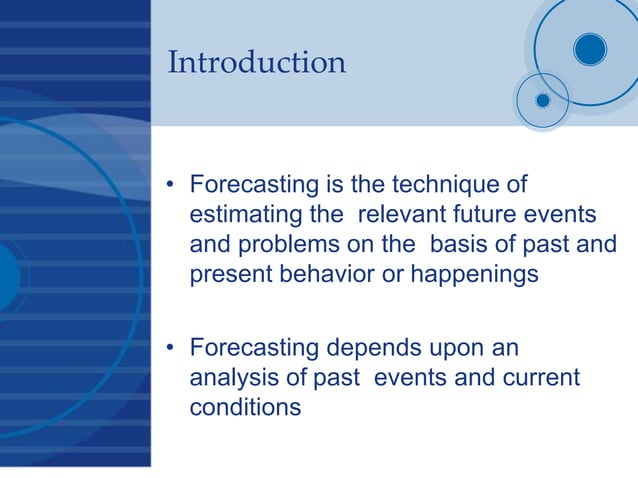 Forecasting in Management- Methods,features,advantages,importance and ...