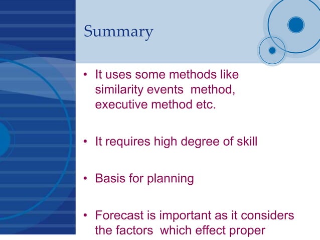 Forecasting in Management- Methods,features,advantages,importance and process | PPTX | Business ...