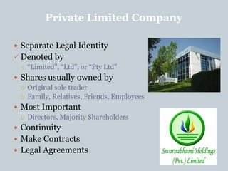 Chapter 4 forms of a business organisation | PPTX