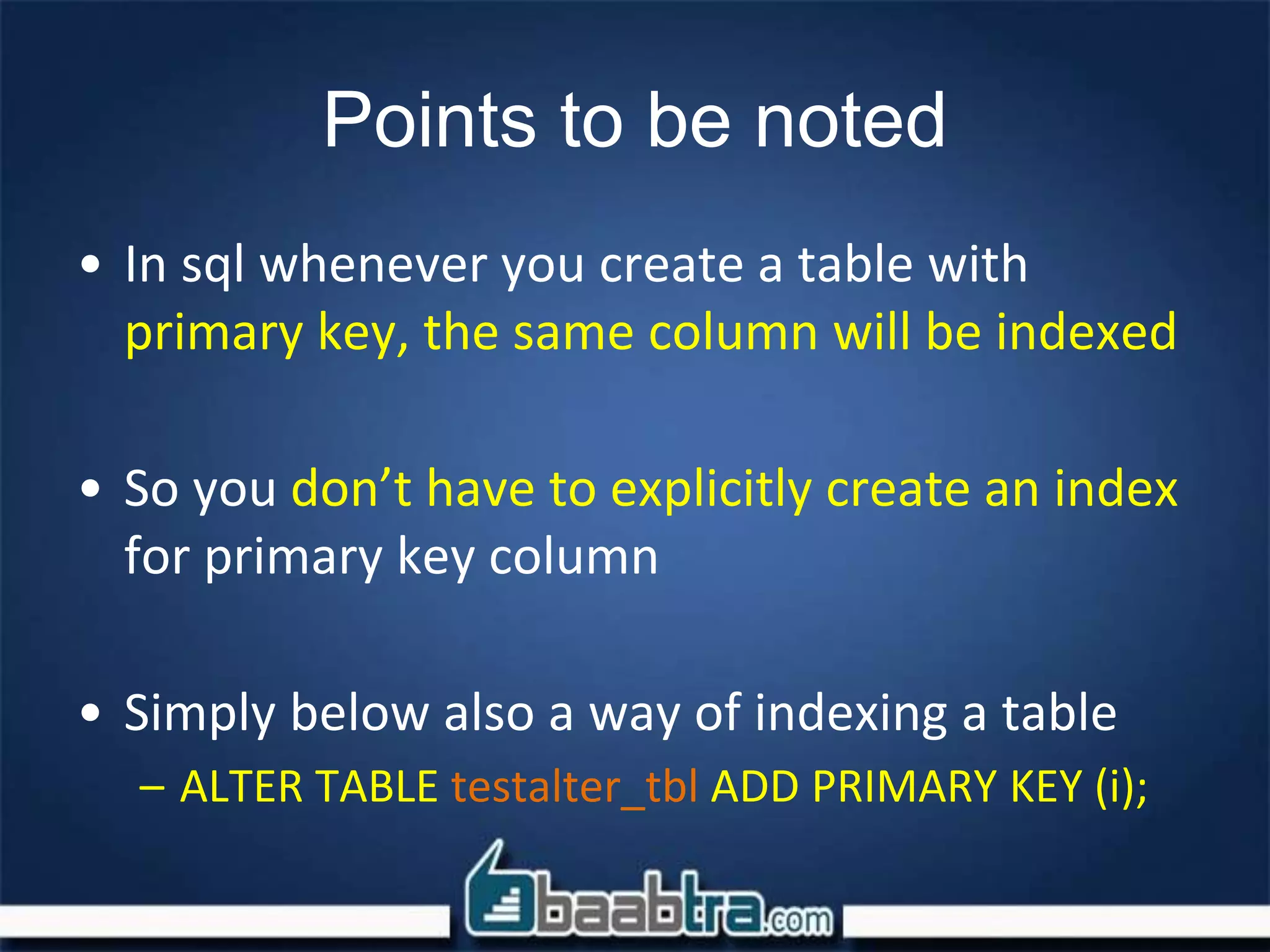 Chapter 4 functions, views, indexing | PPTX