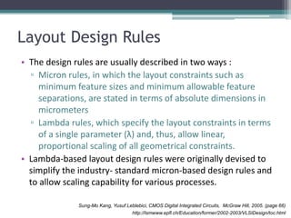 Chapter 4 - IC Layout Design Chapter 4 - IC Layout Design | PDF