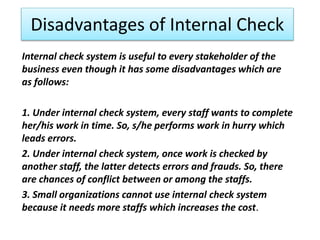 Chapter 4-Internal Control, Internal Check and Internal Audit.pptx | Business Accounting ...