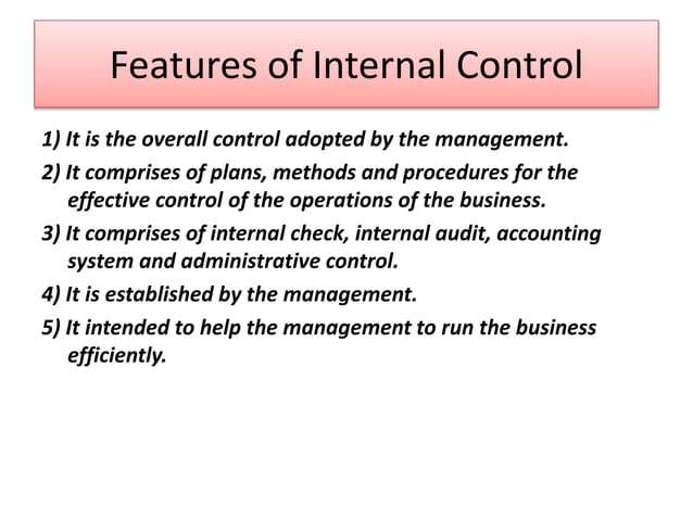 Chapter 4-Internal Control, Internal Check and Internal Audit.pptx | Business Accounting ...